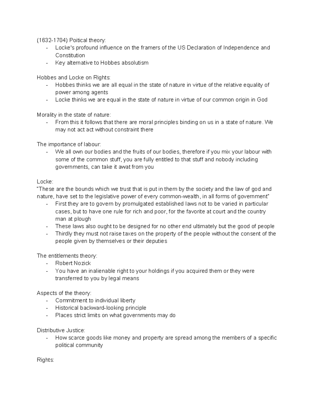 Locke & Libertarianism: Influence on US Founding Principles - Studocu