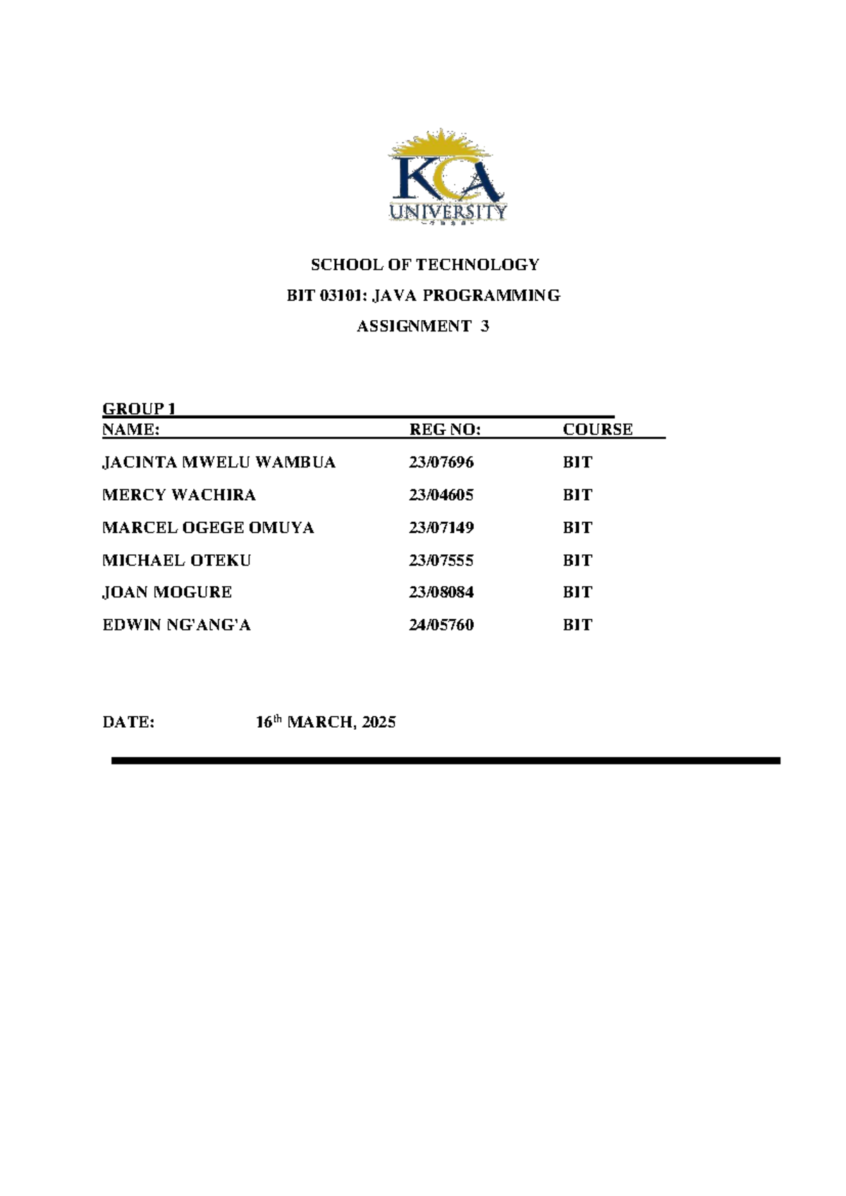 BIT 03101: Java Programming Assignment 3 - Personal Expense Tracker ...