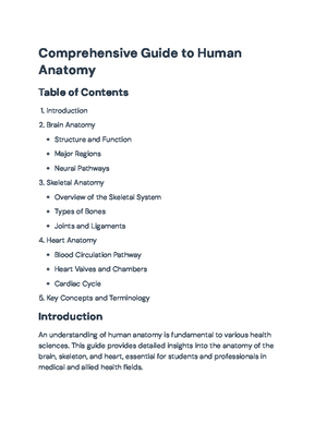Comprehensive Guide to Animal Anatomy and Physiology (BIO101 ...