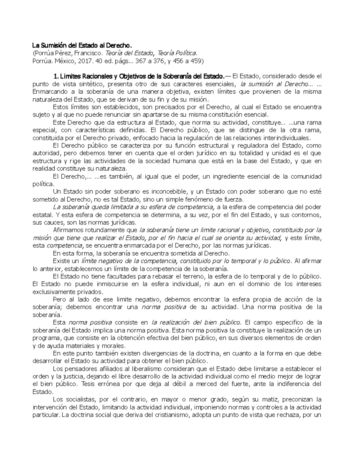 La Sumisión del Estado al Derecho: Análisis y Reflexiones Jurídicas ...