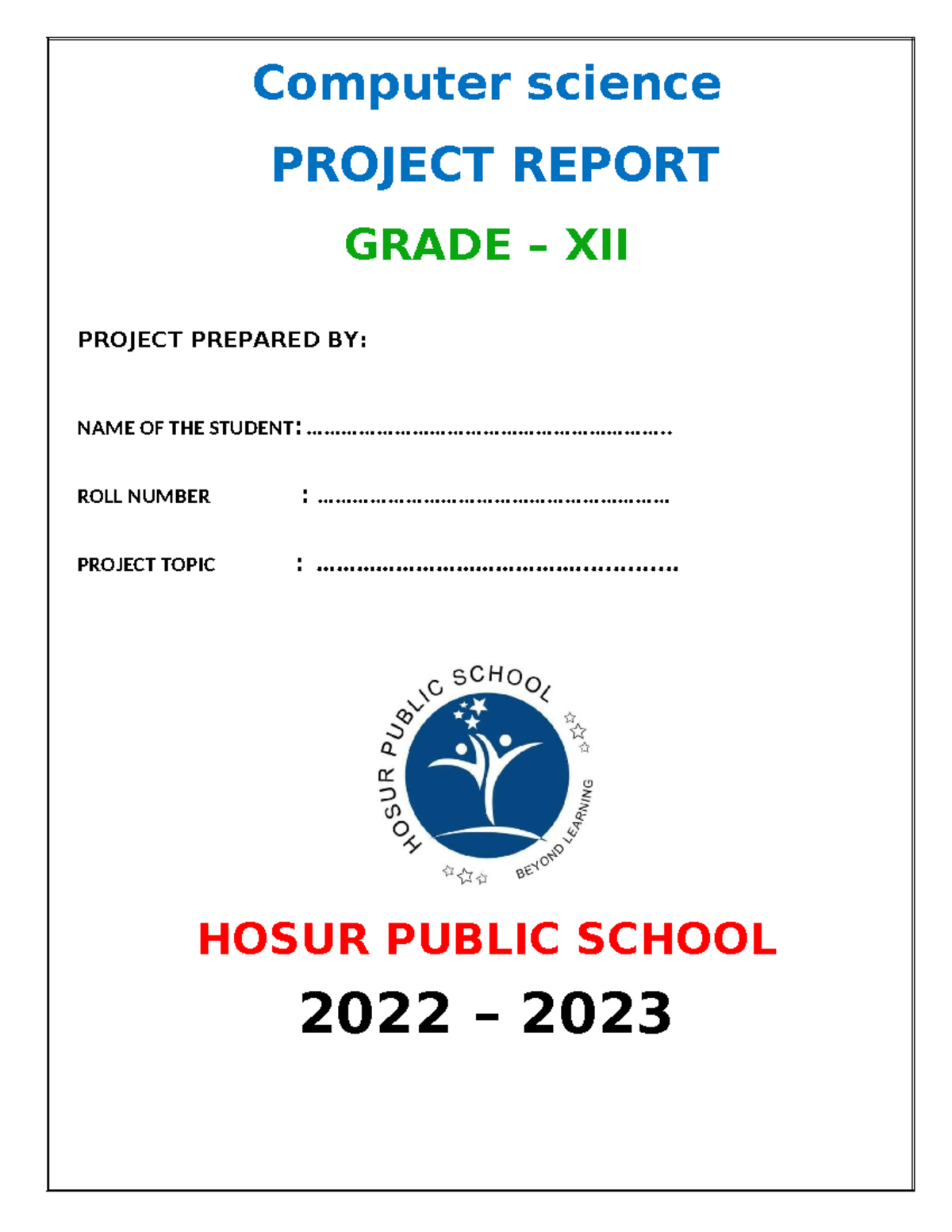 Computer Science Grade XII Project Report: Banking Management System - Studocu