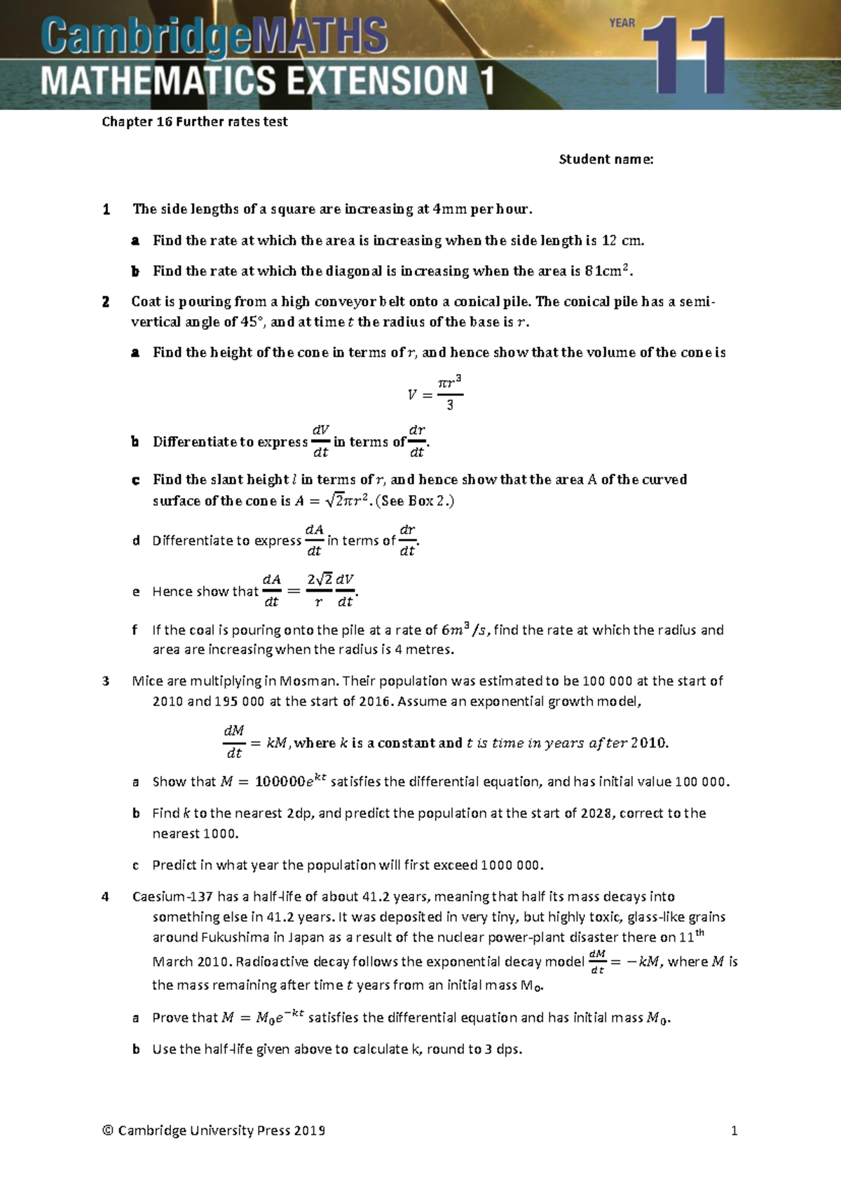 Chapter-16-Test - cambridge chapter 16 multiple choice test - Chapter ...