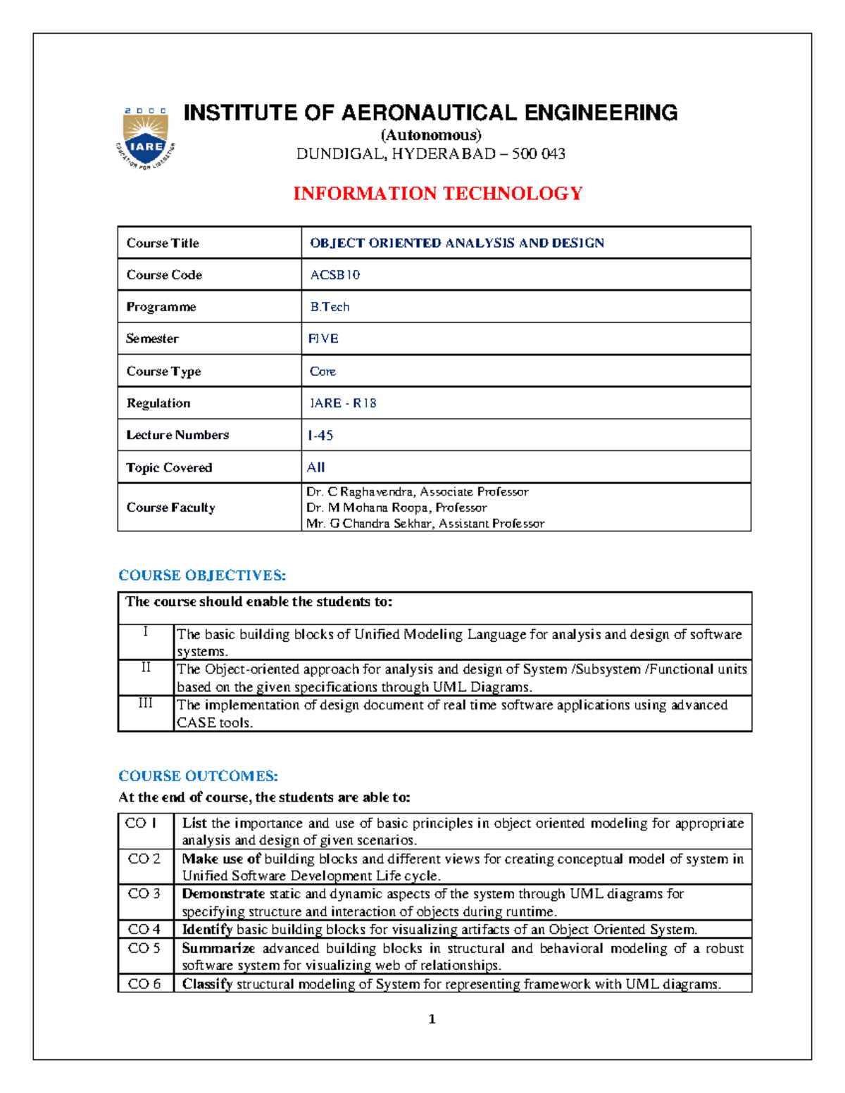 IT ACSB10 OOAD Lecture Notes - Unified Modeling Language Overview - Studocu