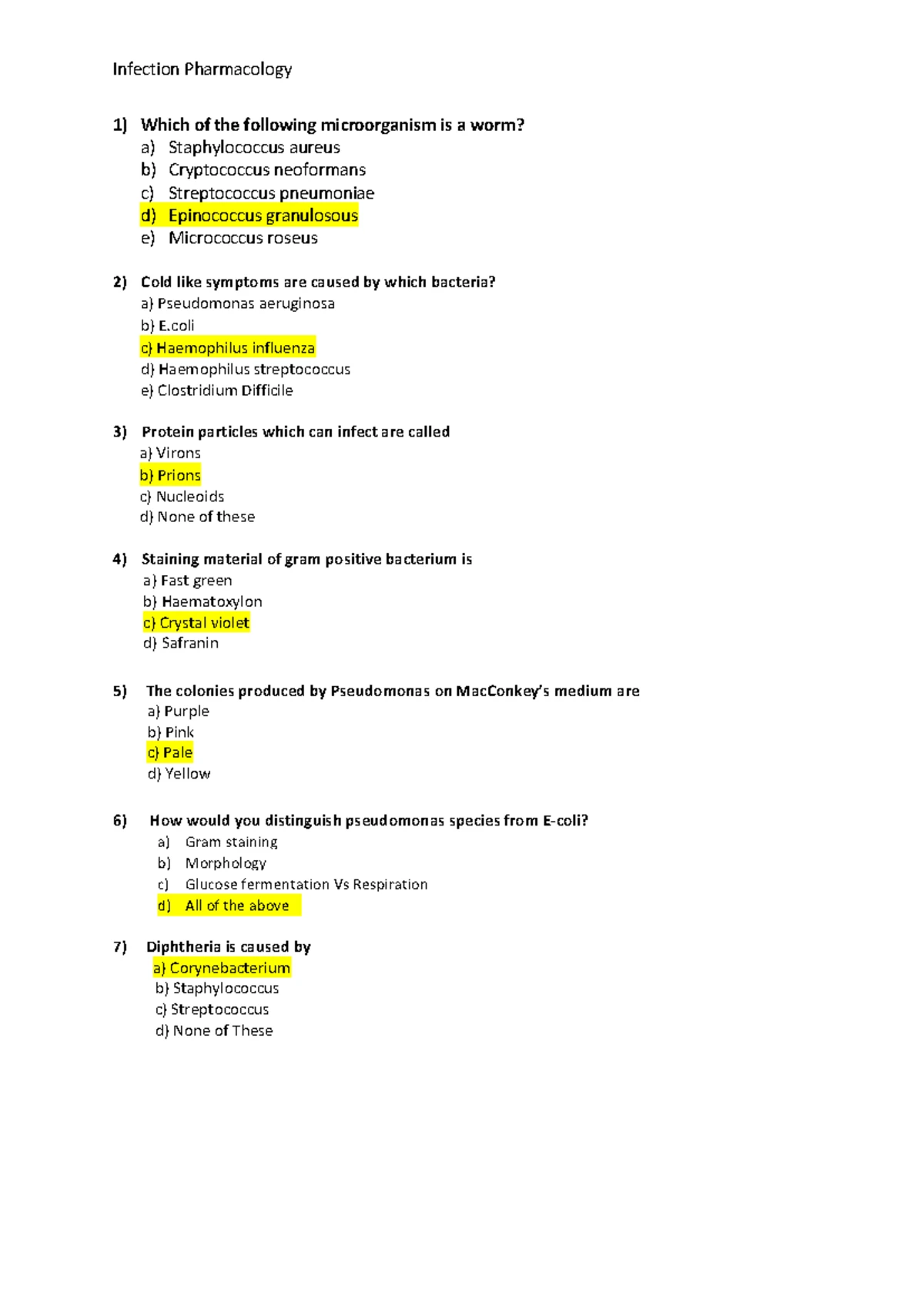 Wwham - notes relating to the second semester's pharmacy practice ...