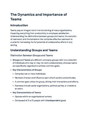 Team Dynamics D577: Communication Strategies & Conflict Resolution ...