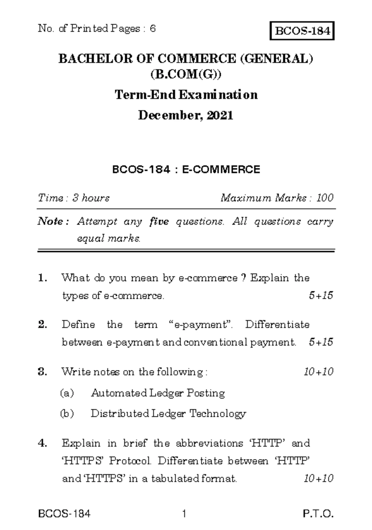 BCOS-184 - E-Commerce Assignment Guidelines for 2025 - Studocu