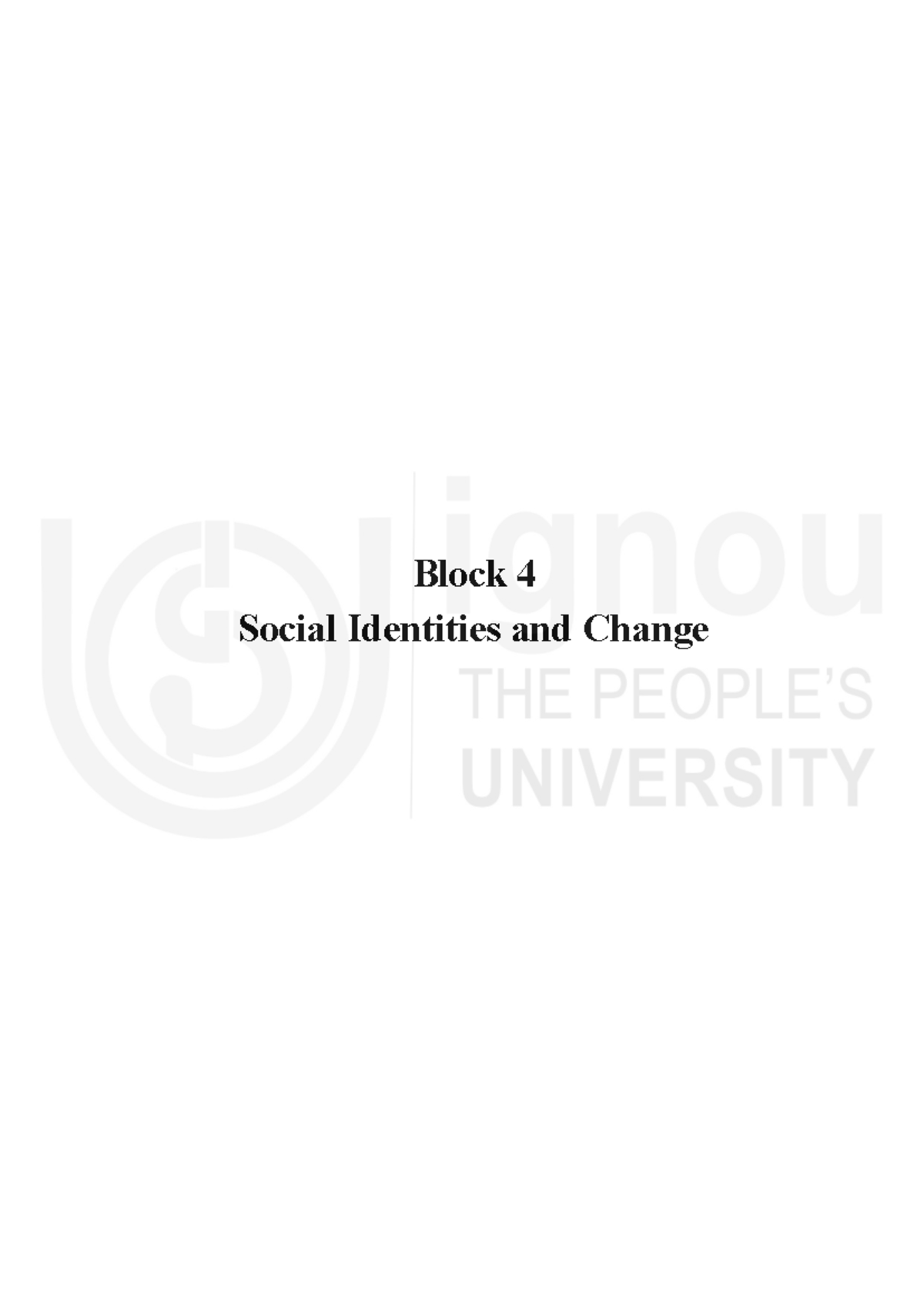 Social Identities and Change: Dalit Movements and Gender Issues (Block ...