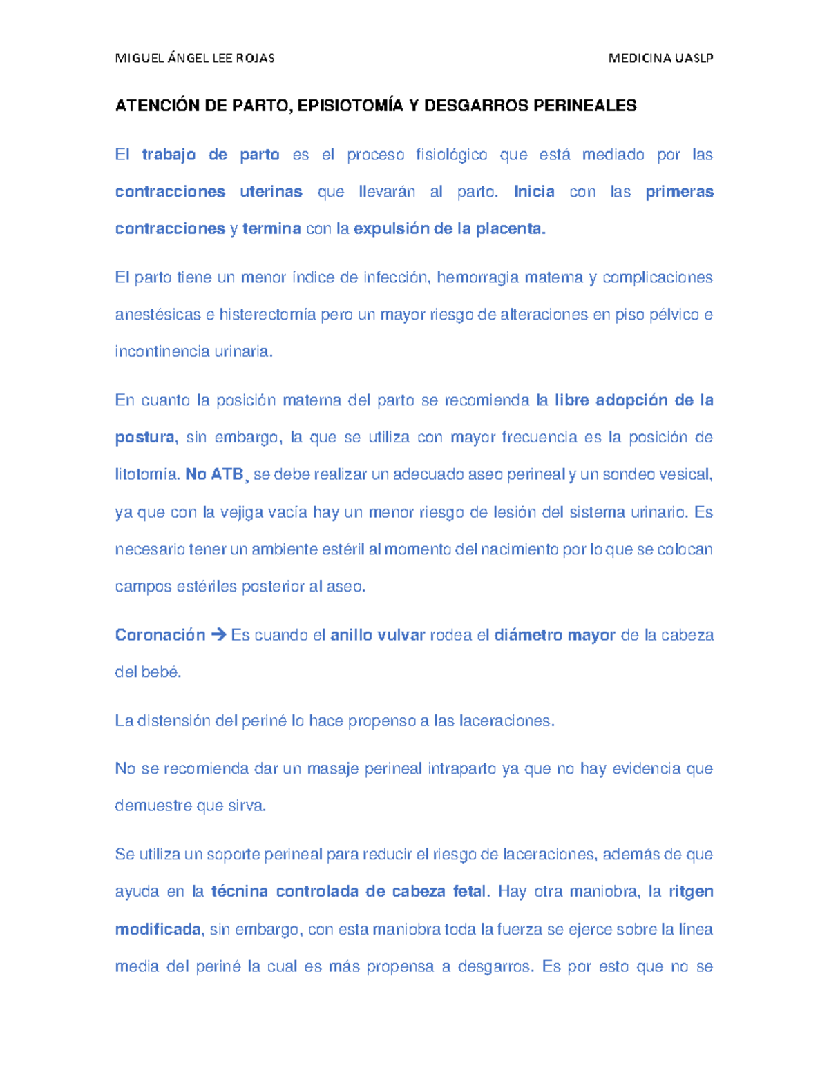 Atención del Parto: Episiotomía y Desgarros Perineales - Guía Completa ...