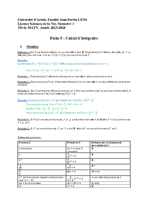 Cours Fonctions logarithmes et exponentielles - Université d’Artois ...