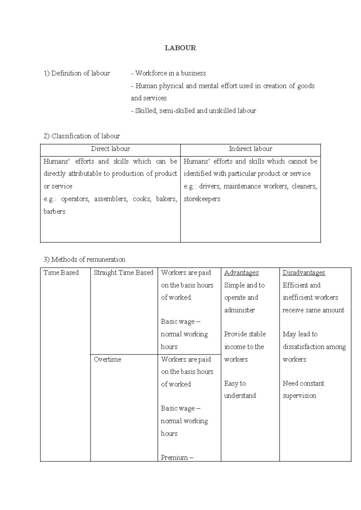 Labour - NOTE - LABOUR Definition of labour - Workforce in a business ...