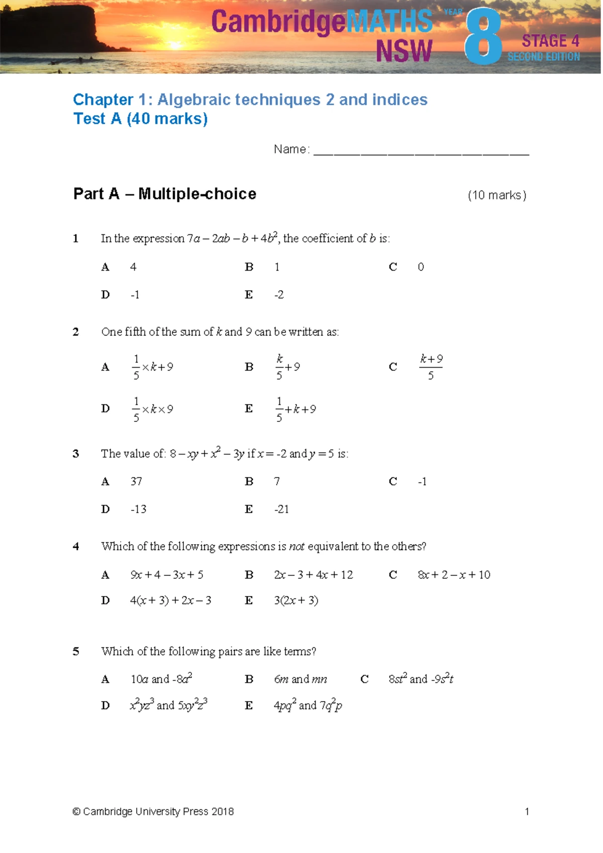 Normal Distribution Topic Test B - Chapter 9 Analysis and Calculations ...