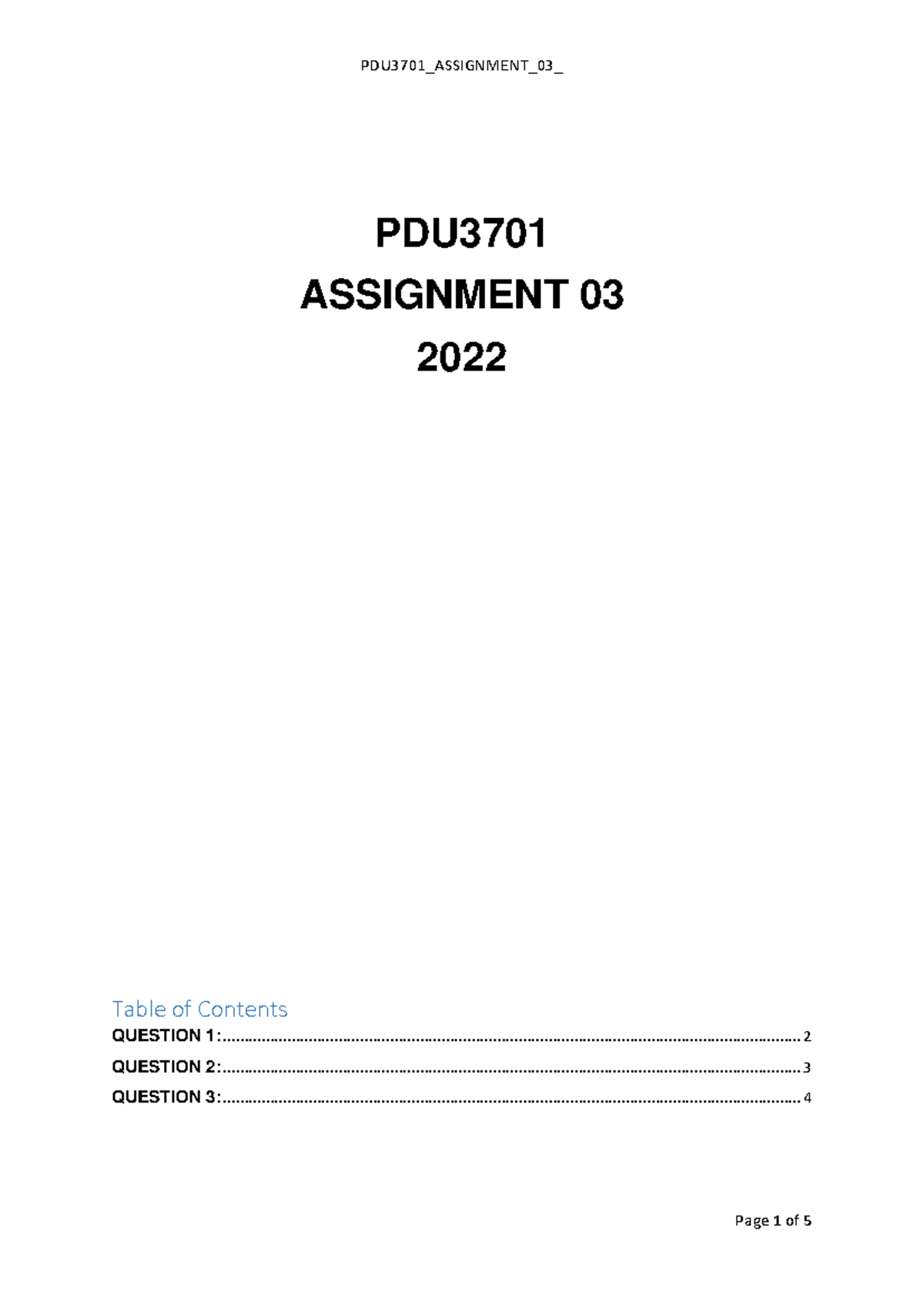 PDU3701 Assignment 03: Exploring Hermeneutics & Feminism in Education ...