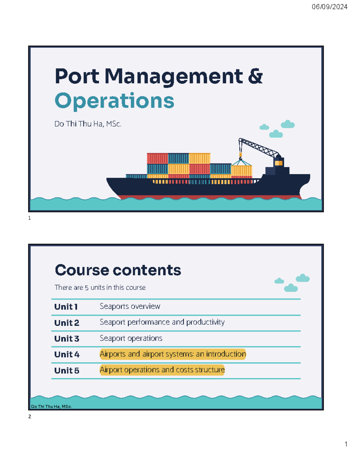 Port Management 101: Unit 1 - Seaport Overview - Studocu