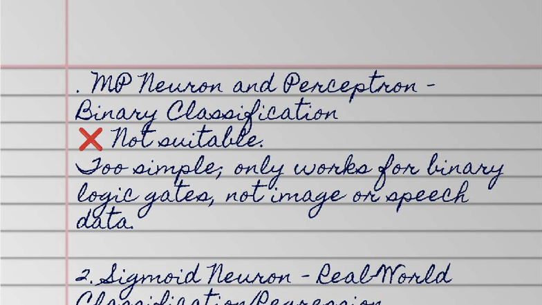 MP Neuron and Perceptron in Lip Detection: A Comprehensive Study - Studocu