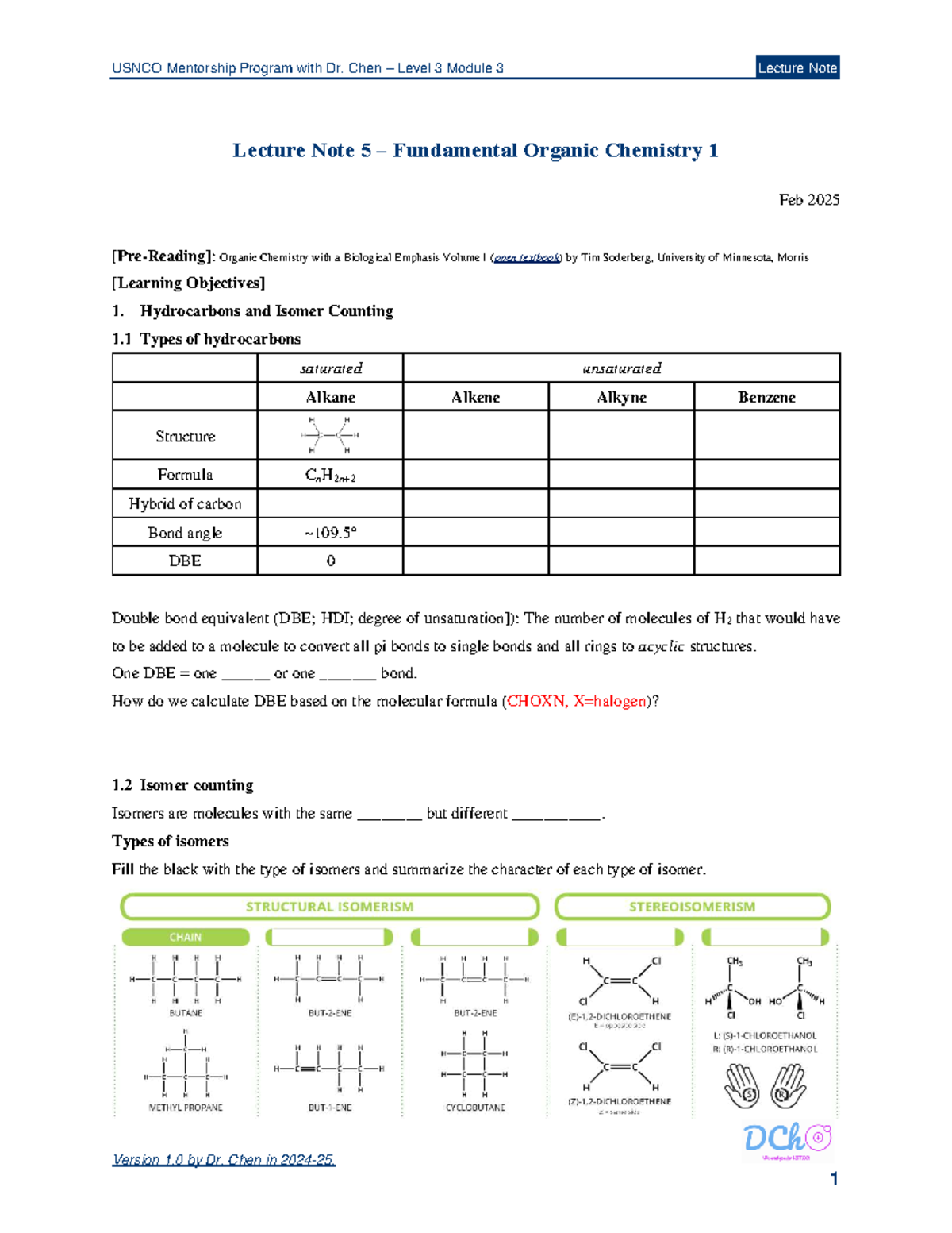 Lecture Note 5: Fundamental Organic Chemistry 1 (L3M3) - Isomers ...