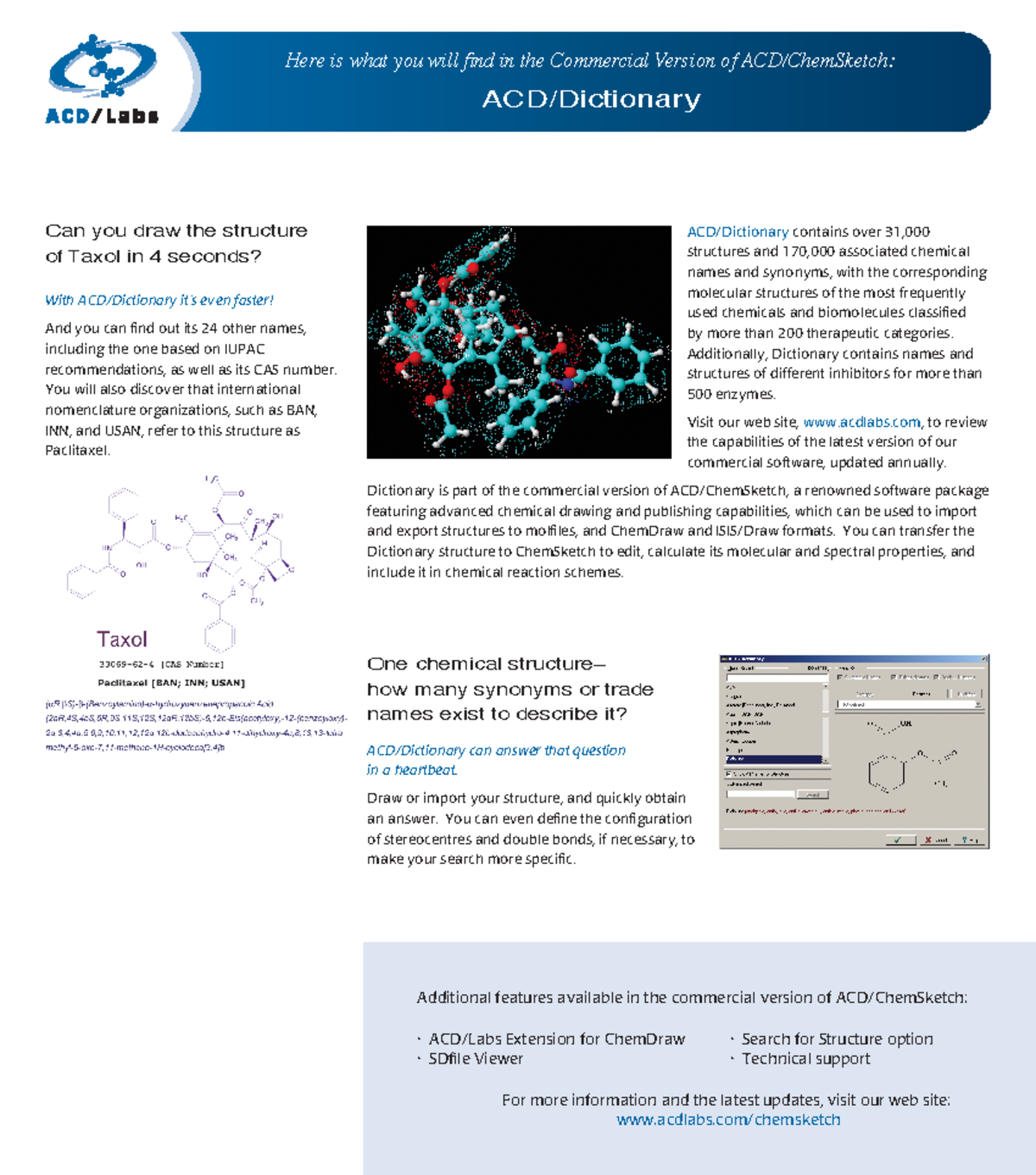 Dictionary - 12345gg - ACD/Dictionary contains over 31, structures and ...