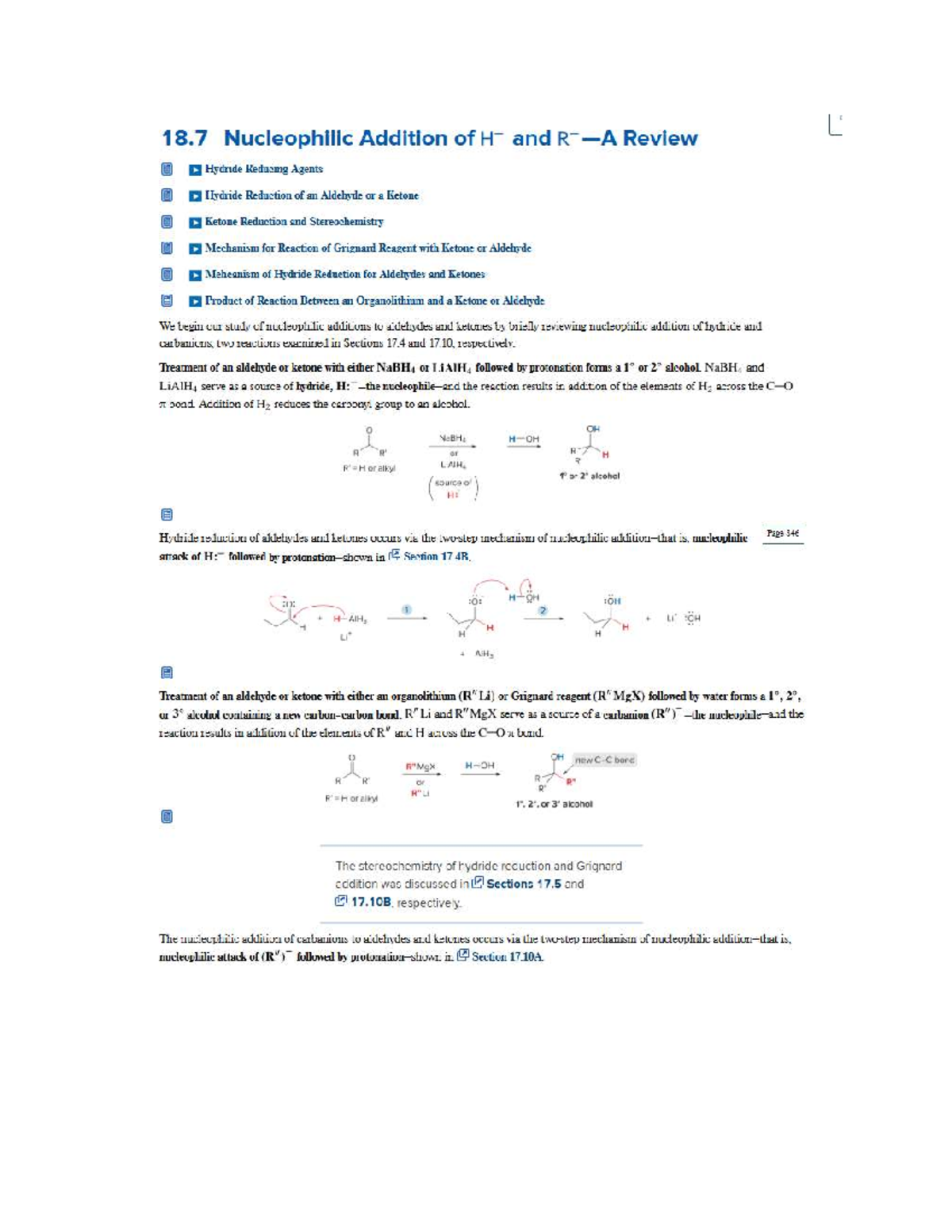 Final Exam Study Guide - Course Code Not Specified - 18 Nucleophilic Addition of and Review ...