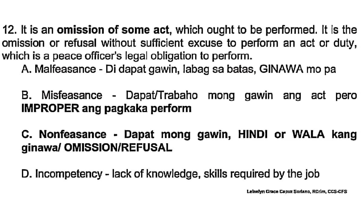 ACC533 12 - Legal Obligations: Malfeasance, Misfeasance, Nonfeasance ...