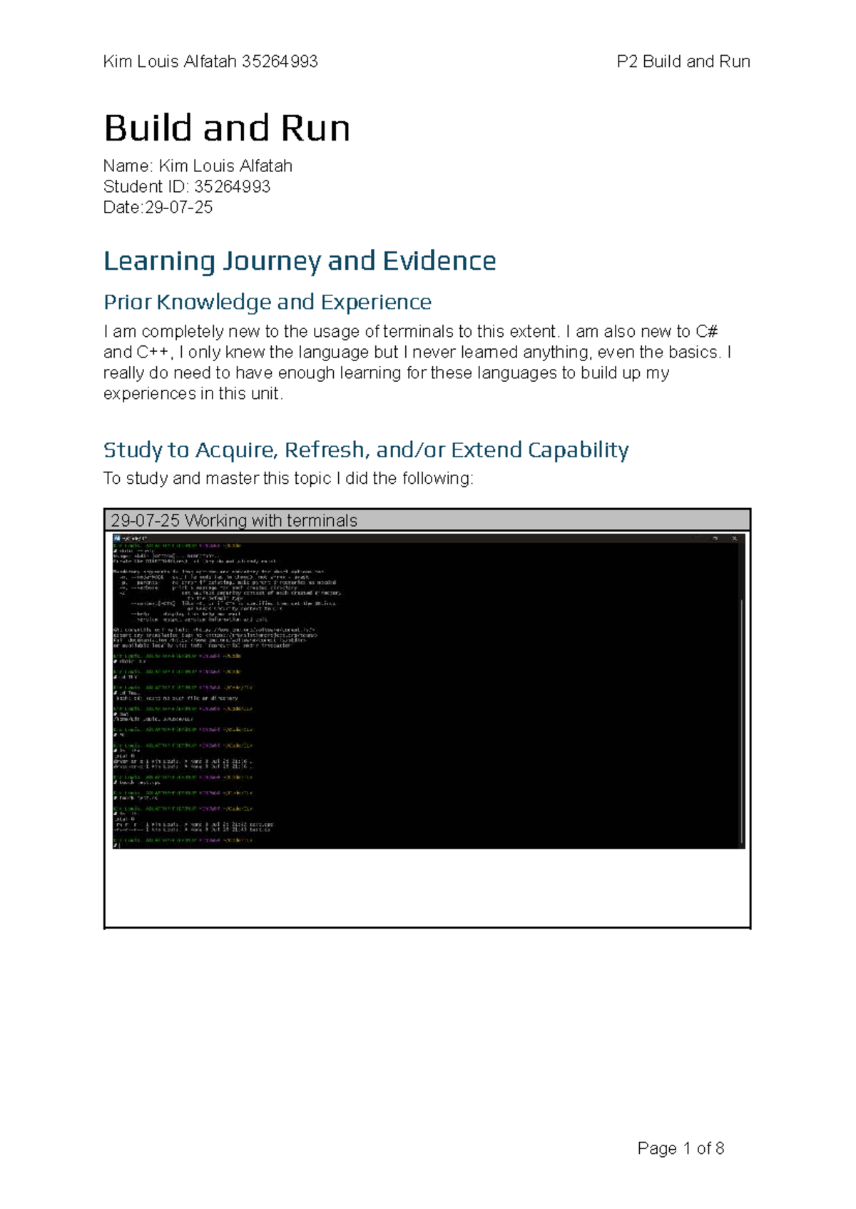 P2 Build and Run: Mastering Terminal Commands and Concepts - Studocu