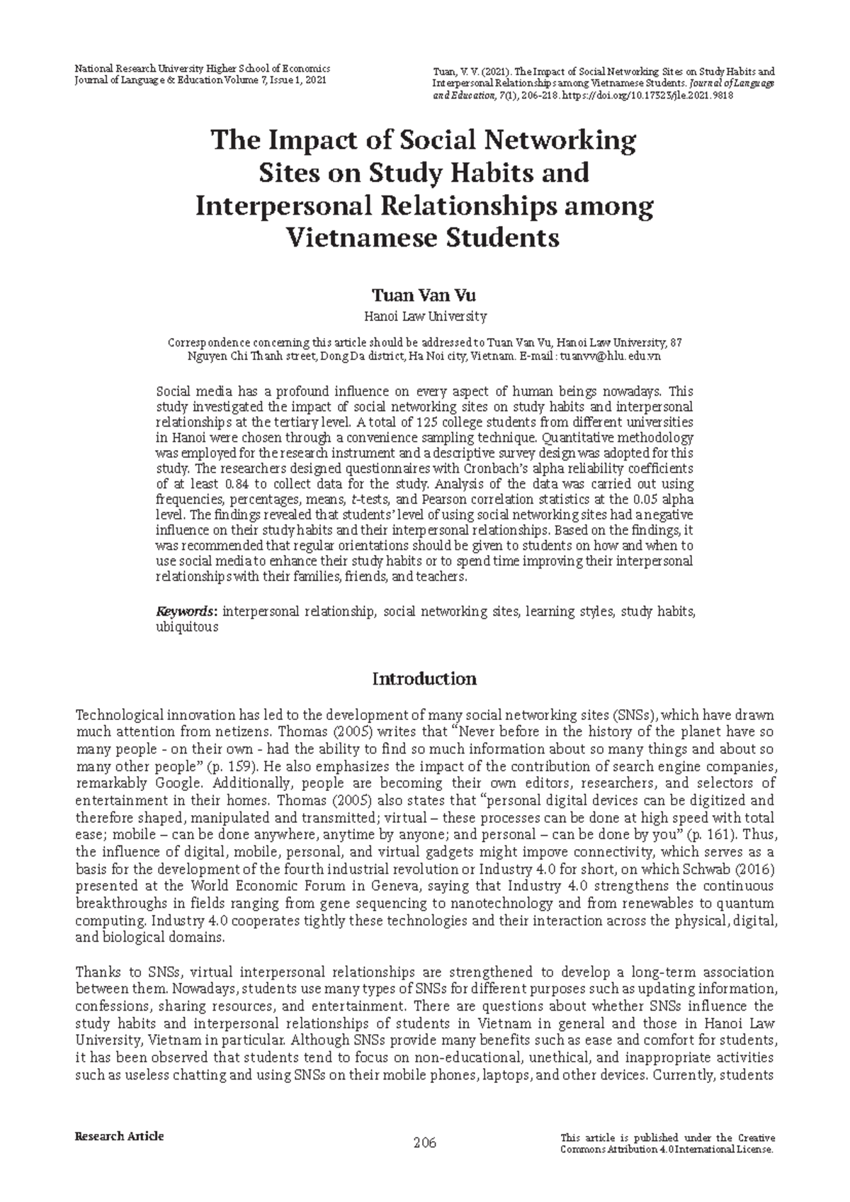 The Impact of Social Networking Sites on Study Habits & Relationships ...