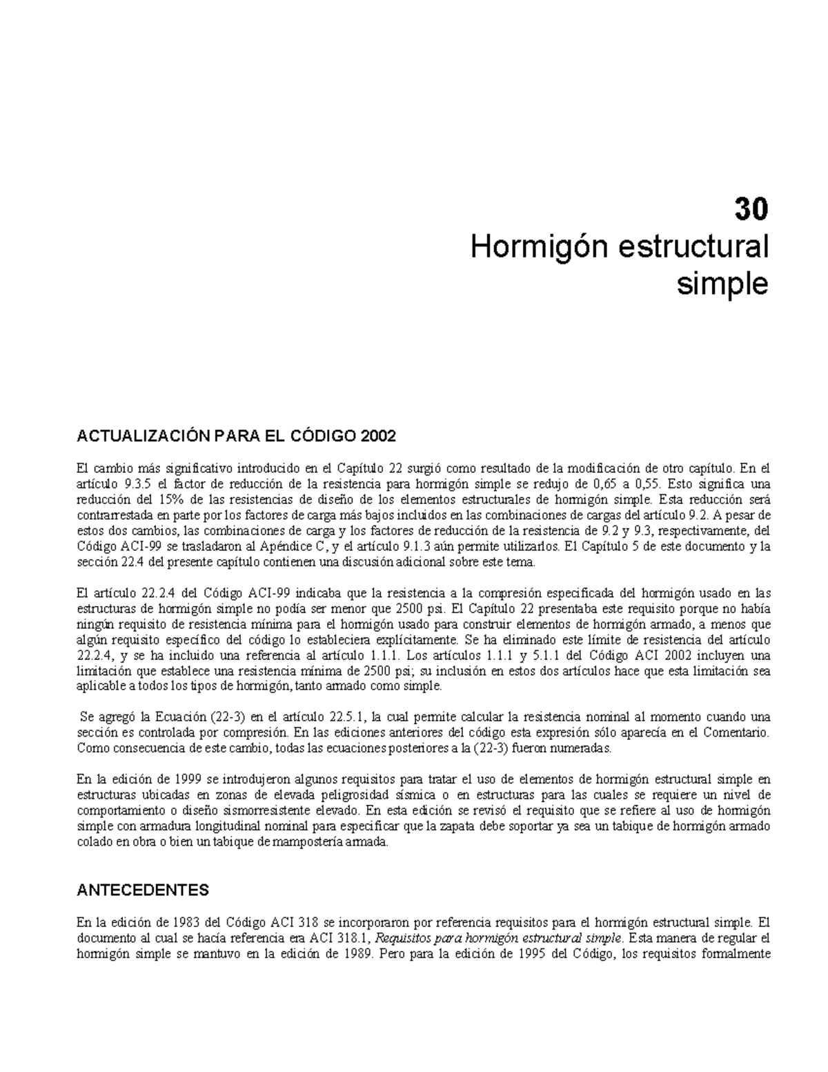 Capítulo 30 - Diseño de Hormigón Estructural Simple según ACI 318-02 ...