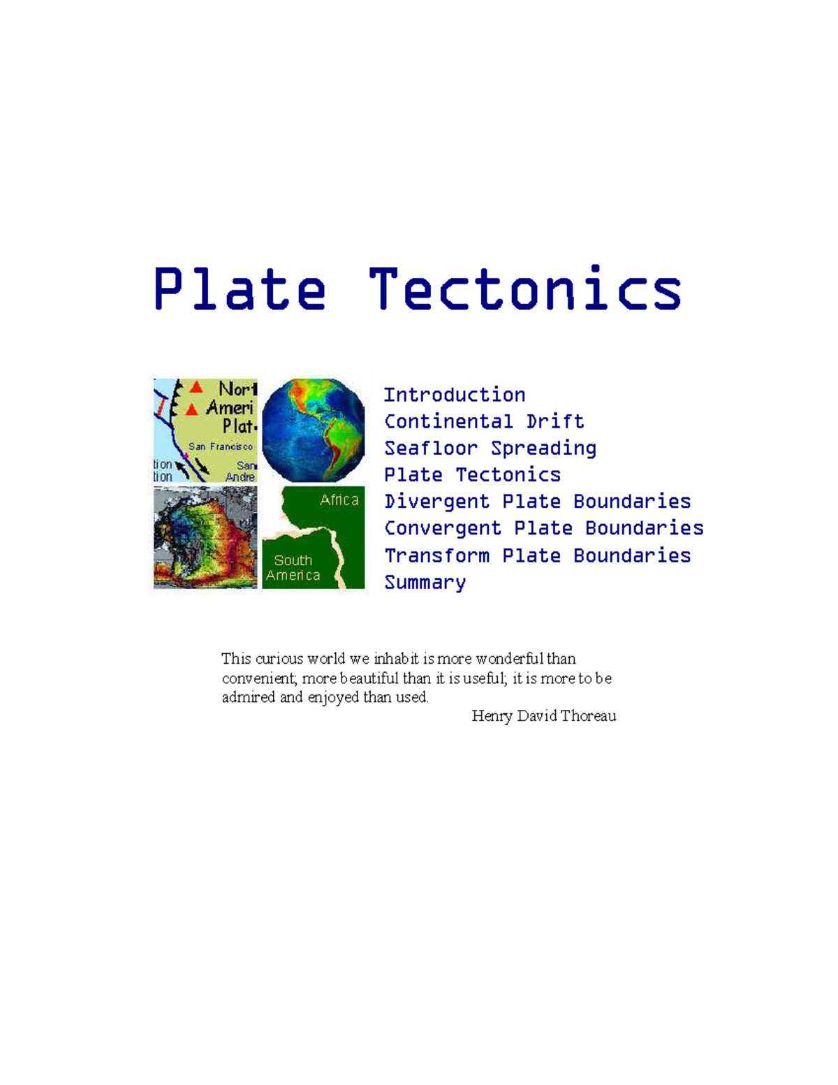 Plate Tectonics: Introduction to Continental Drift and Boundaries - Studocu