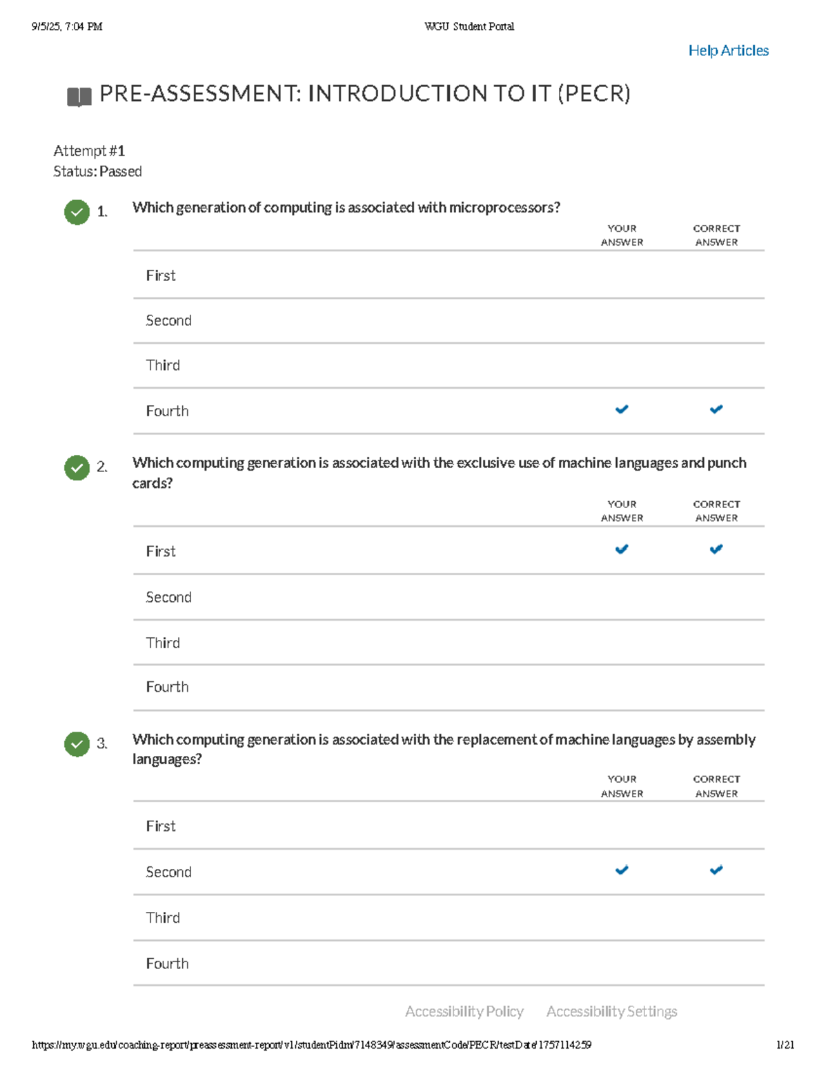 Pre Assessment Questions and Answers for IT (PECR) - Studocu