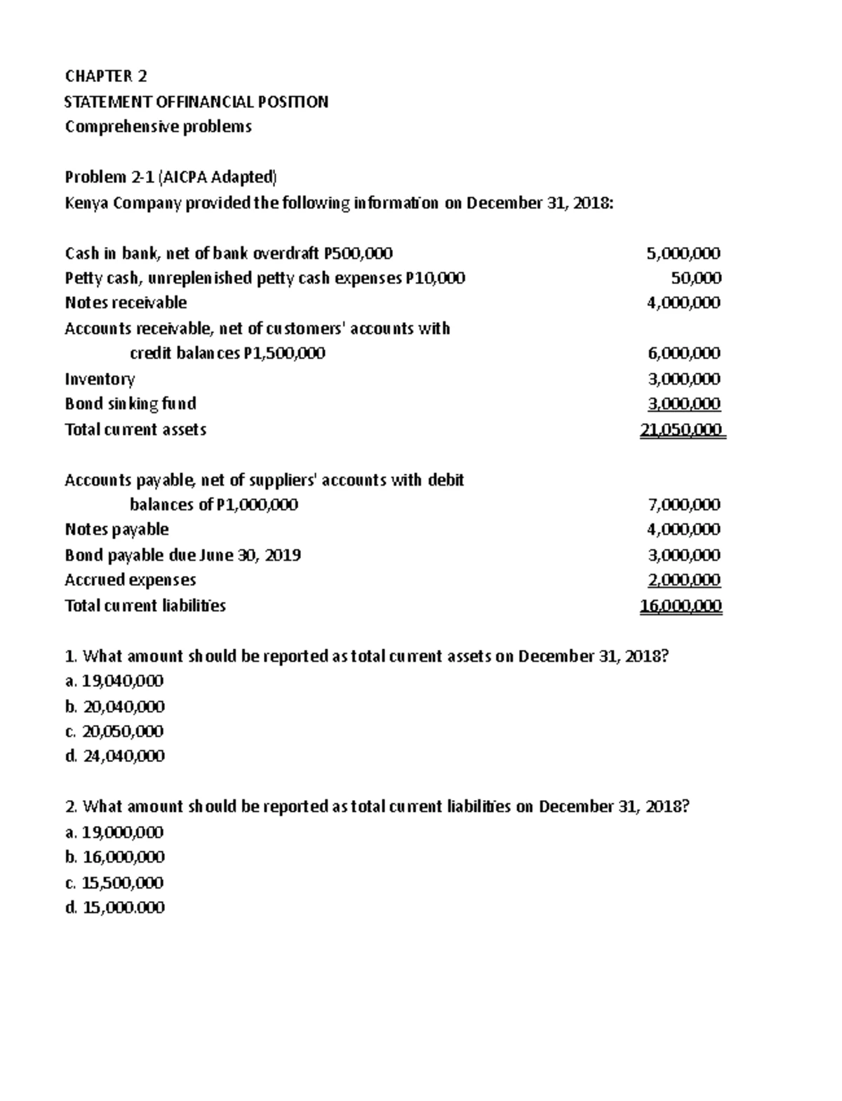 FINANCIAL ACCOUNTING: Chapter 5 - CHAPTER 5 STATEMENT OF COMPREHENSIVE ...