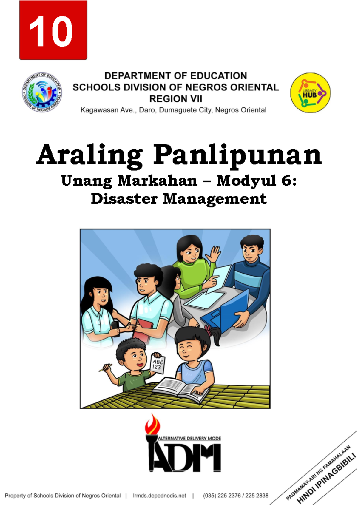 AP10 Enhanced Q1 W6 - melc-based - 10 Araling Panlipunan Unang Markahan – Modyul 6: Disaster ...
