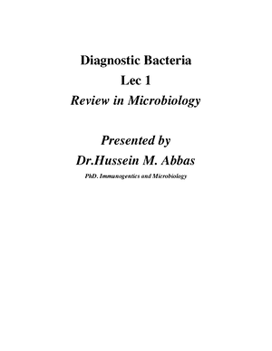 Cultivation and isolation of viable pathogene - - Studocu