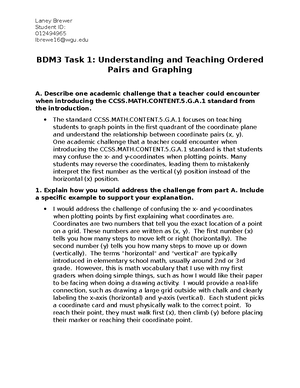 BMM3 Task 2: Understanding and teaching solid geometry activities - Studocu