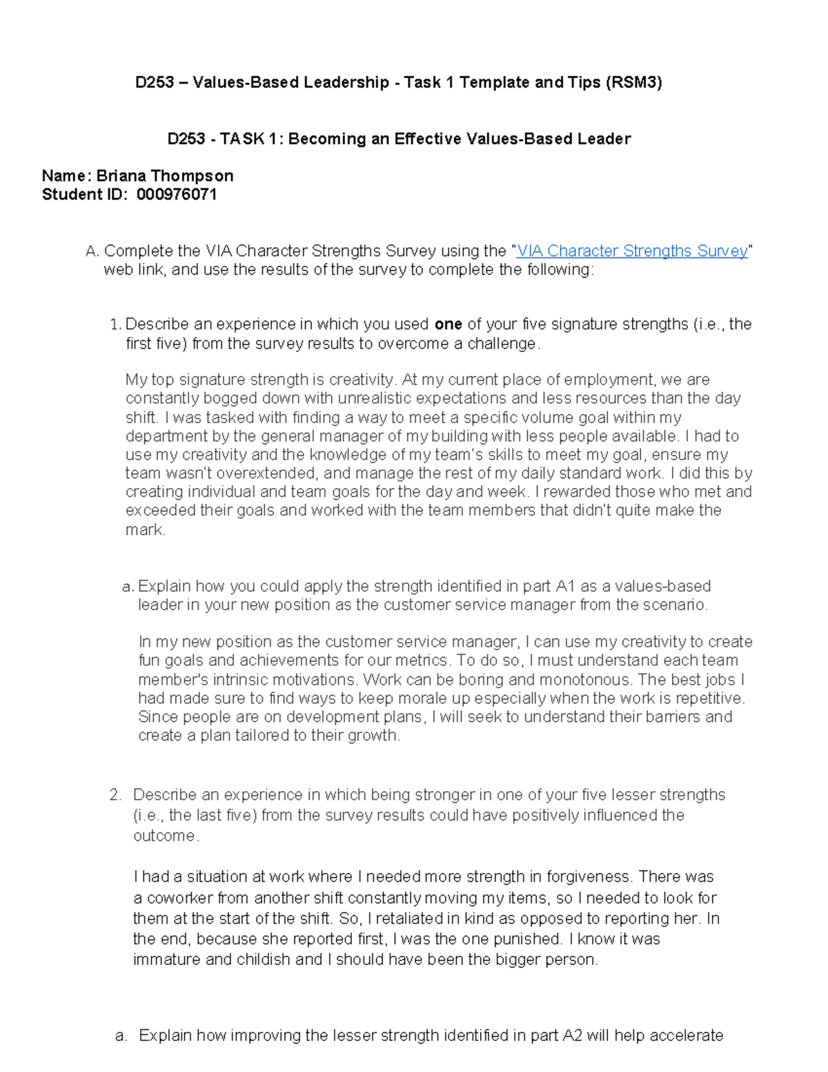 D253 v4 - RSM3 Task 1 Template 0824 - D253 – Values-Based Leadership ...