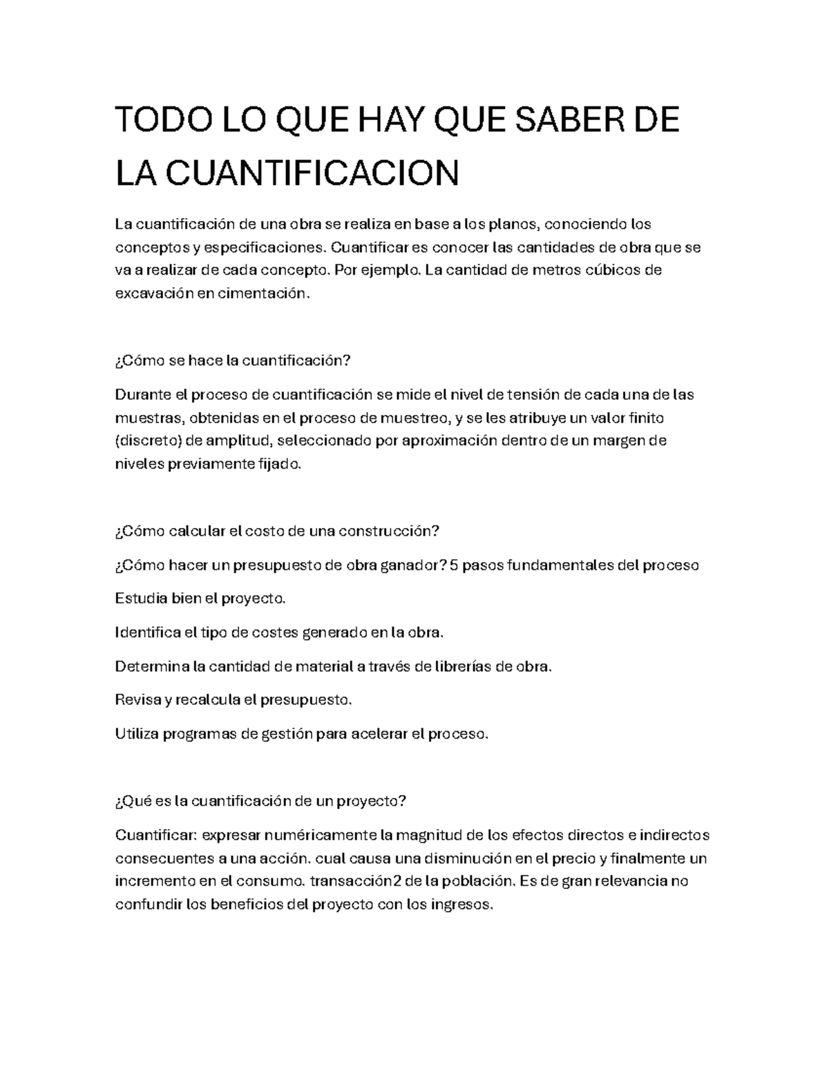 Todo lo que hay que saber sobre la Cuantificación: Guía Completa - Studocu