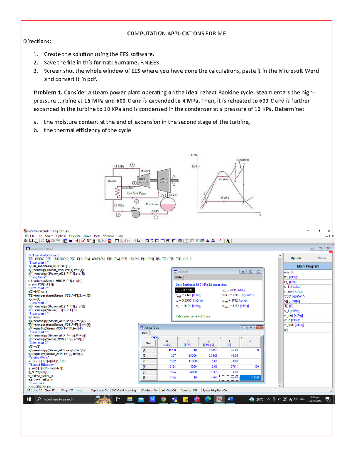 Computer Application Computation Applications For Me Directions Create The Solution Using The