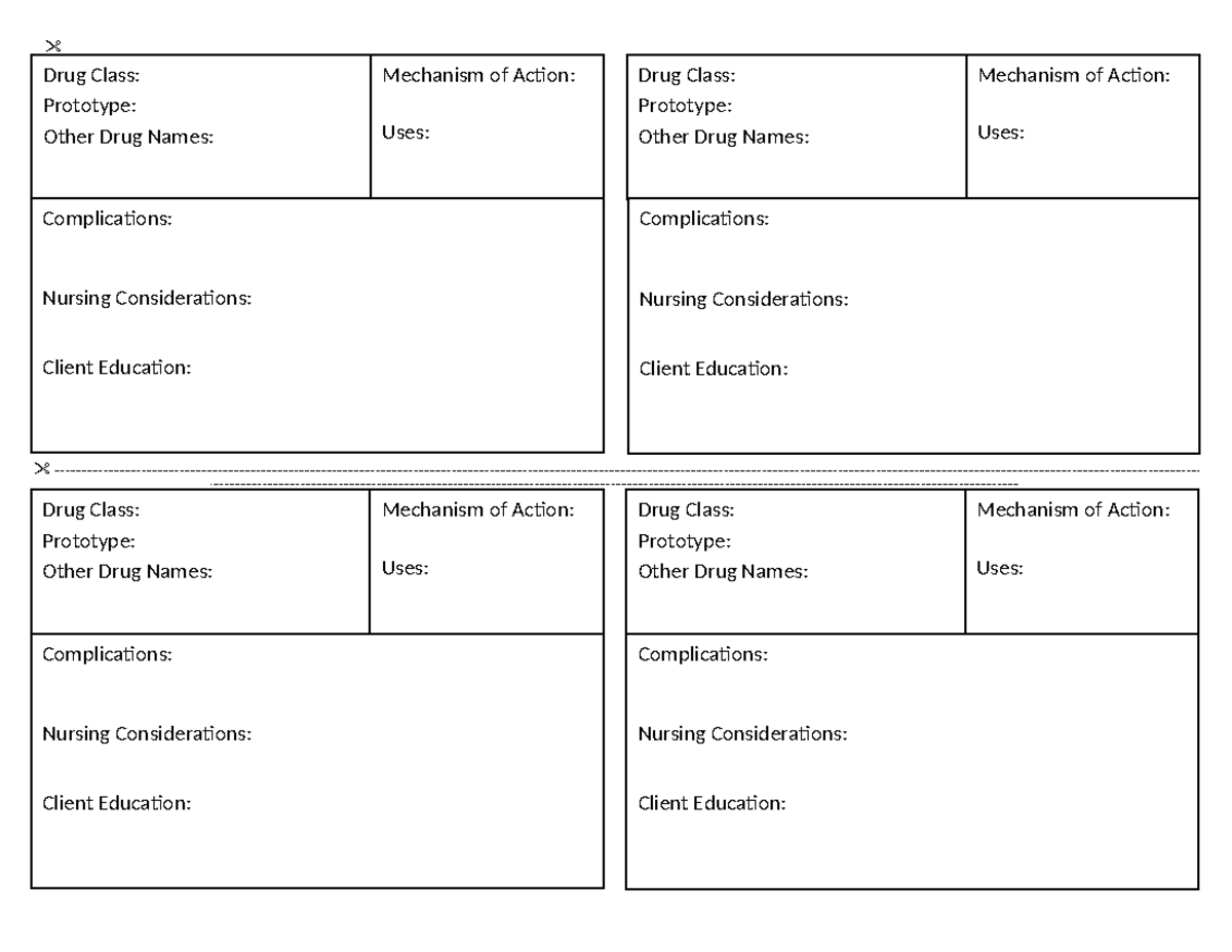 Medication Card - Med cards - Drug Class: Prototype: Other Drug Names ...