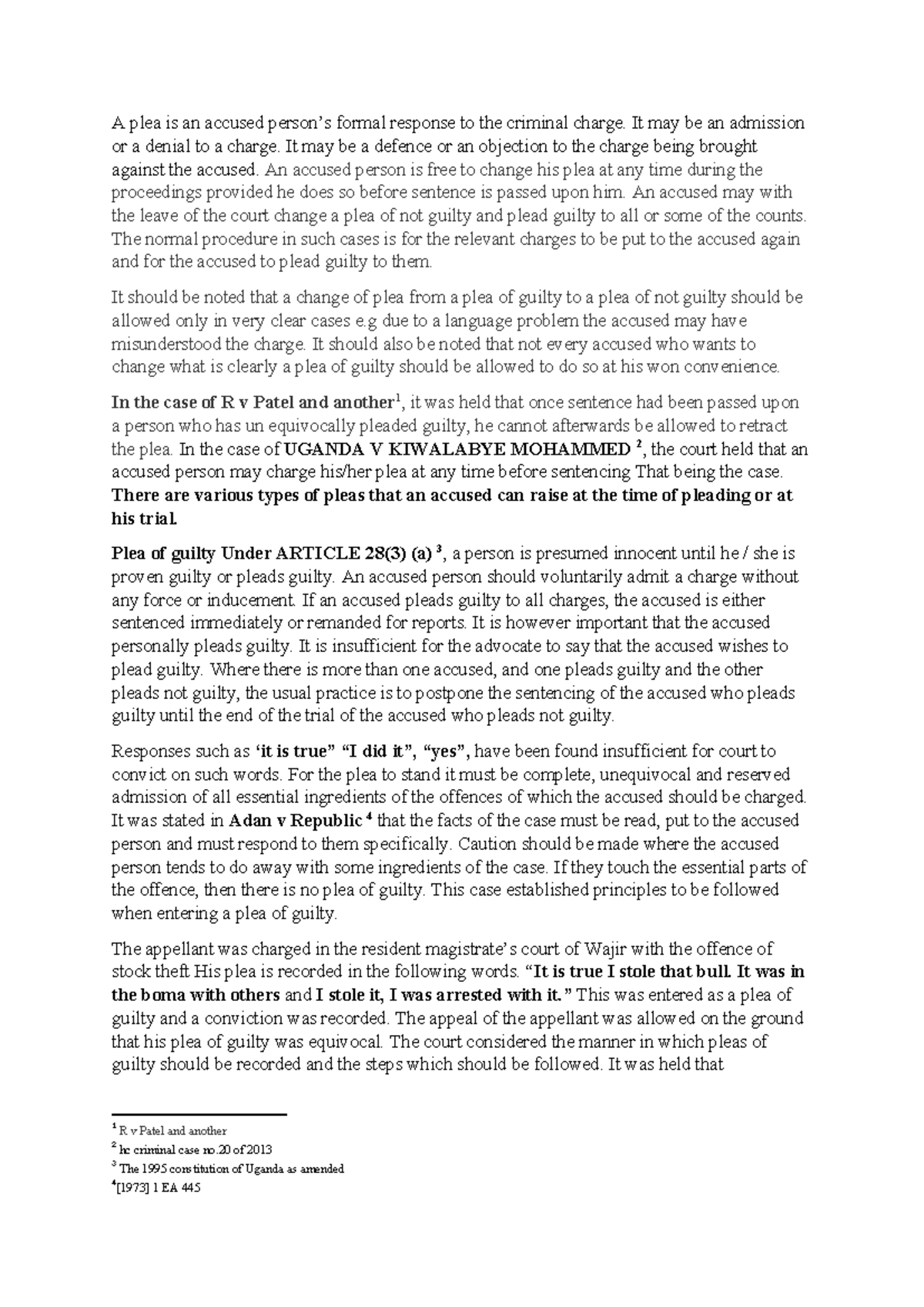 Types of Plea in Criminal Proceedings: Understanding Legal Responses ...