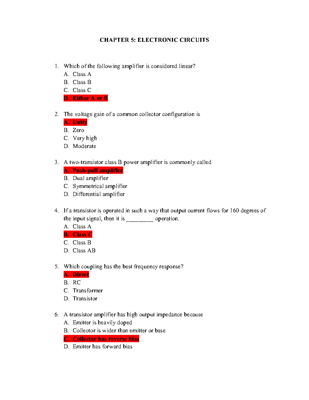 Electronic Circuits MCQs PDF - IWF 2 Ąą Ą2ąĕ2ėĕāĀ2Ėđ 2 āĕĖ ĈąĕĄ 2 ...