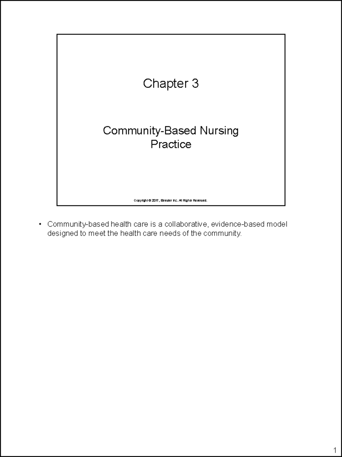 Chapter 3: Community-Based Nursing Practice Insights and Strategies ...