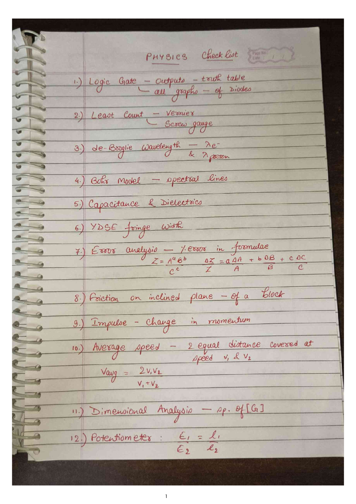 PHYS 101: Comprehensive Physics Checklist and Concepts - Studocu