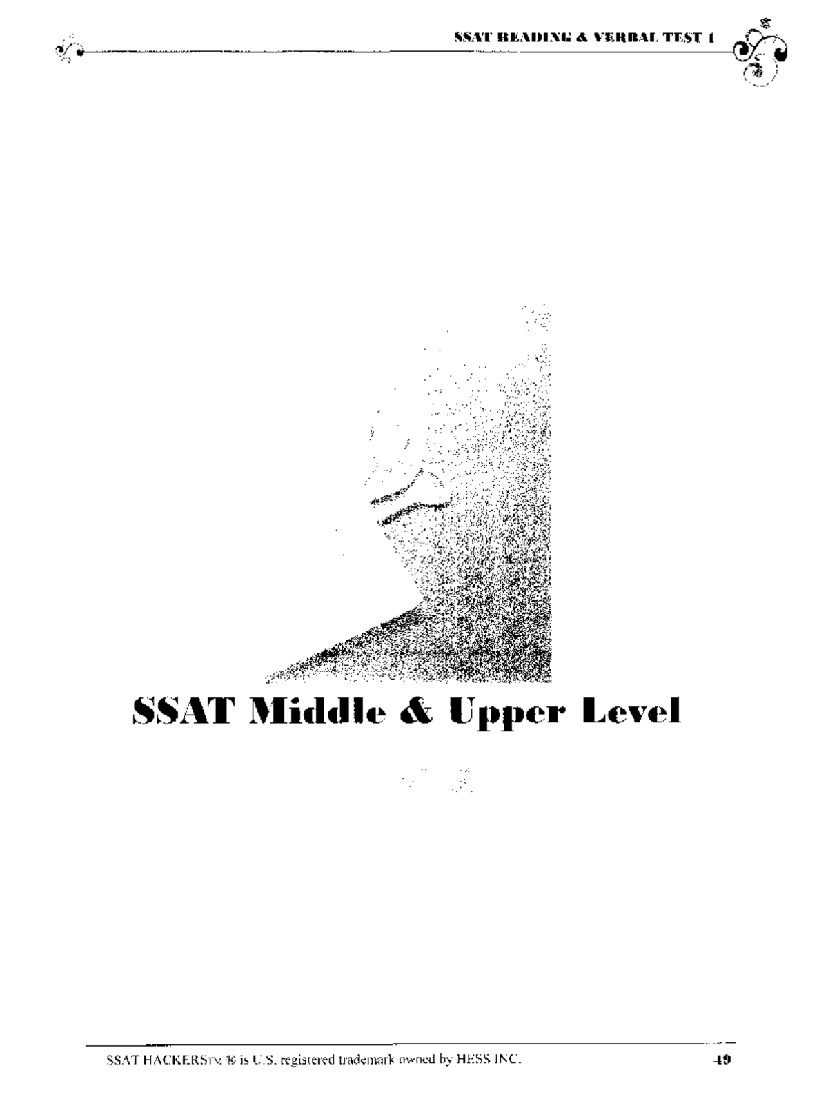 SSAT Middle Level Reading Verbal Test 1 Practice Questions - Studocu