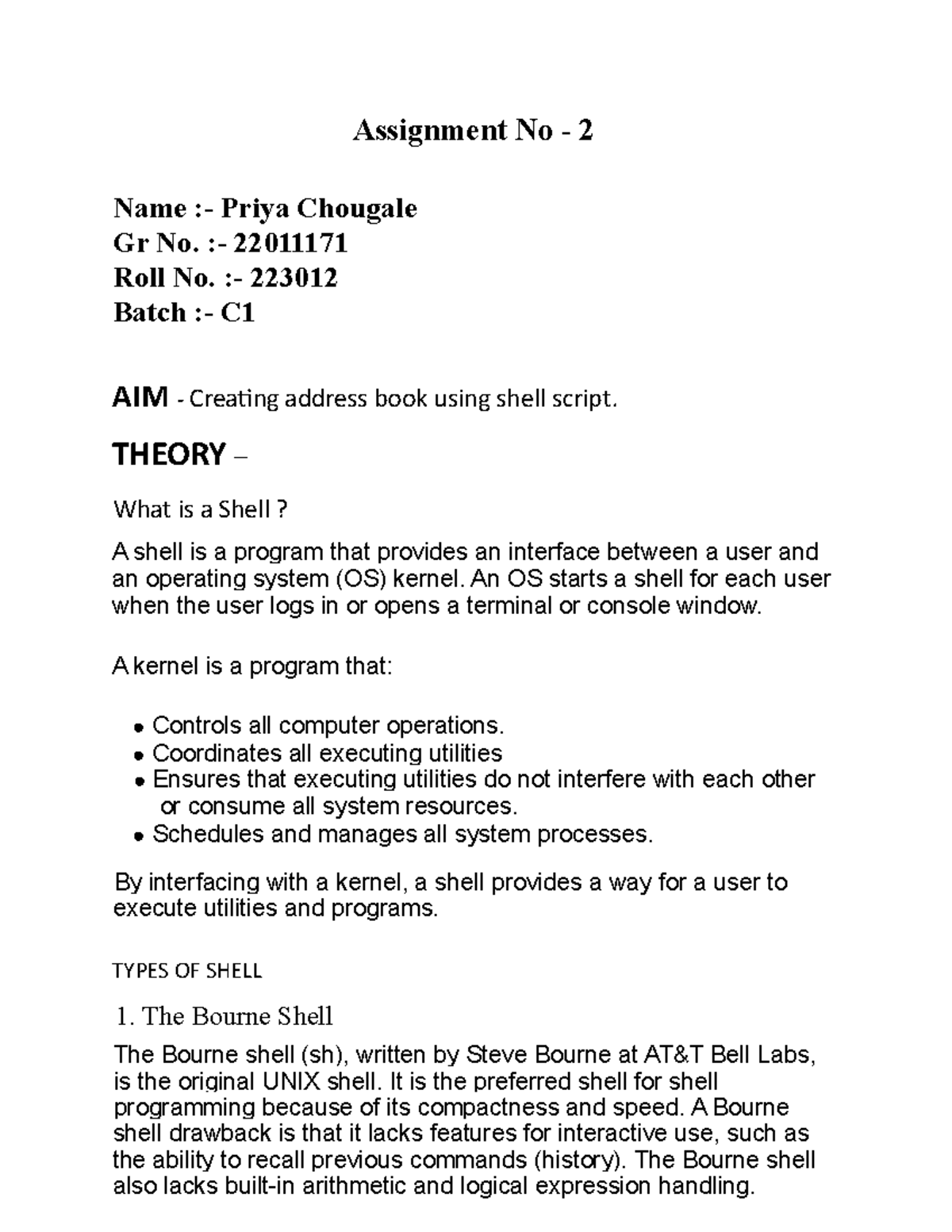 Database management System Program Assignment No - 2 - Assignment No ...