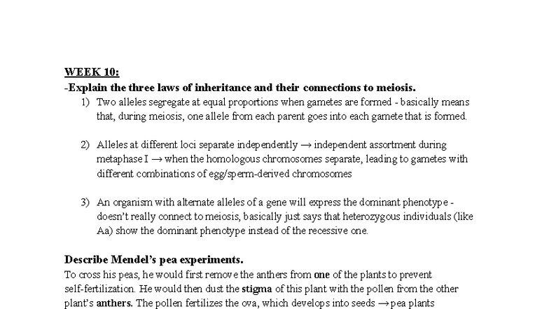 Genetics 101: Inheritance Laws & Chi-Square Analysis (BIO 101) - Studocu