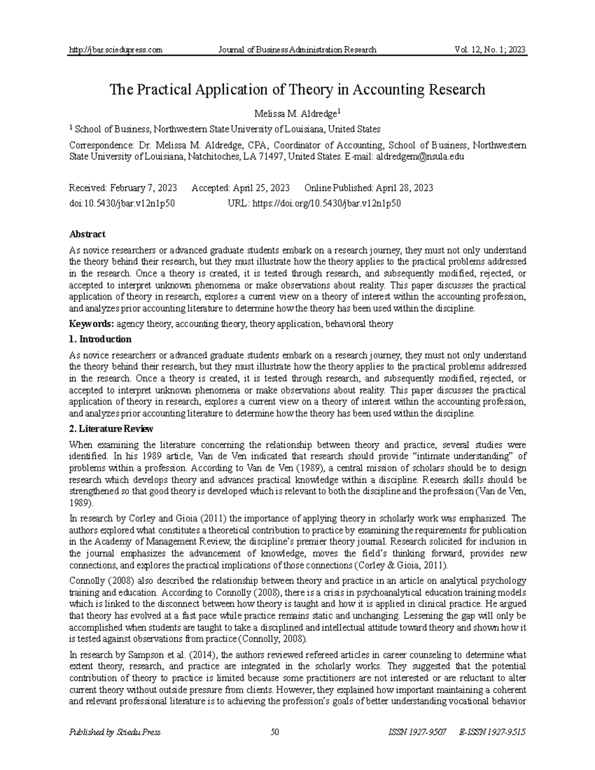 23708 77041 2 PB - Practical Application of Theory in Accounting ...