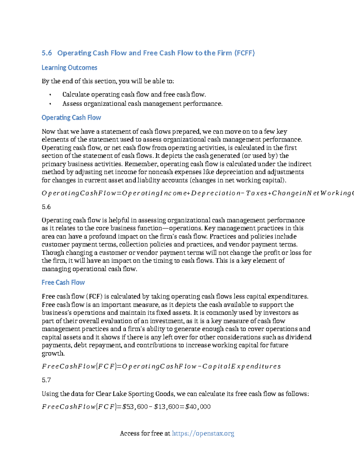 Understanding Operating Cash Flow & Free Cash Flow (Finance 101) - Studocu
