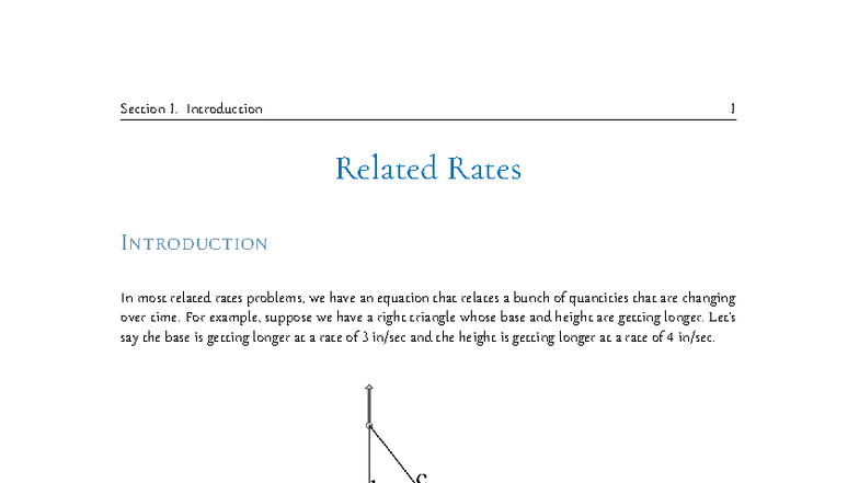 Related Rates Solutions: Understanding Change Over Time - Studocu