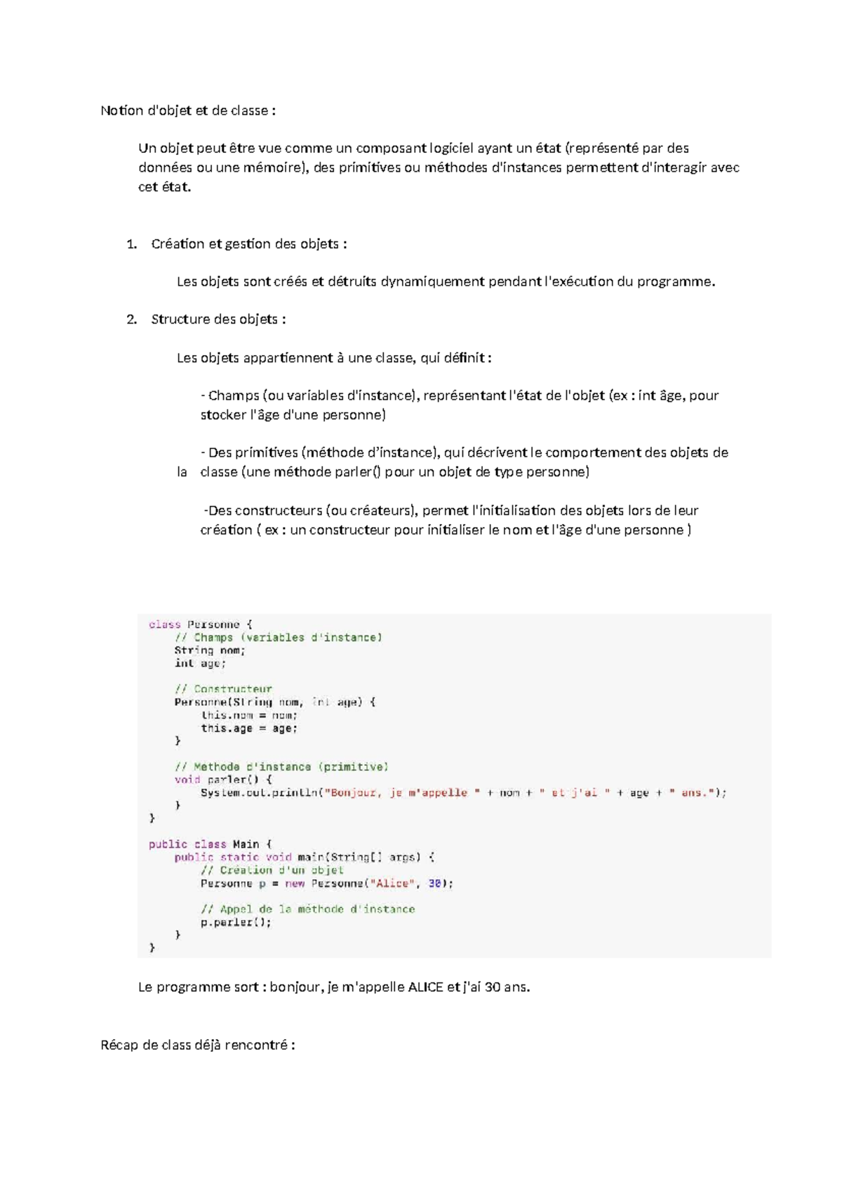 Récapitulatif des Concepts de Programmation Orientée Objet en Java ...