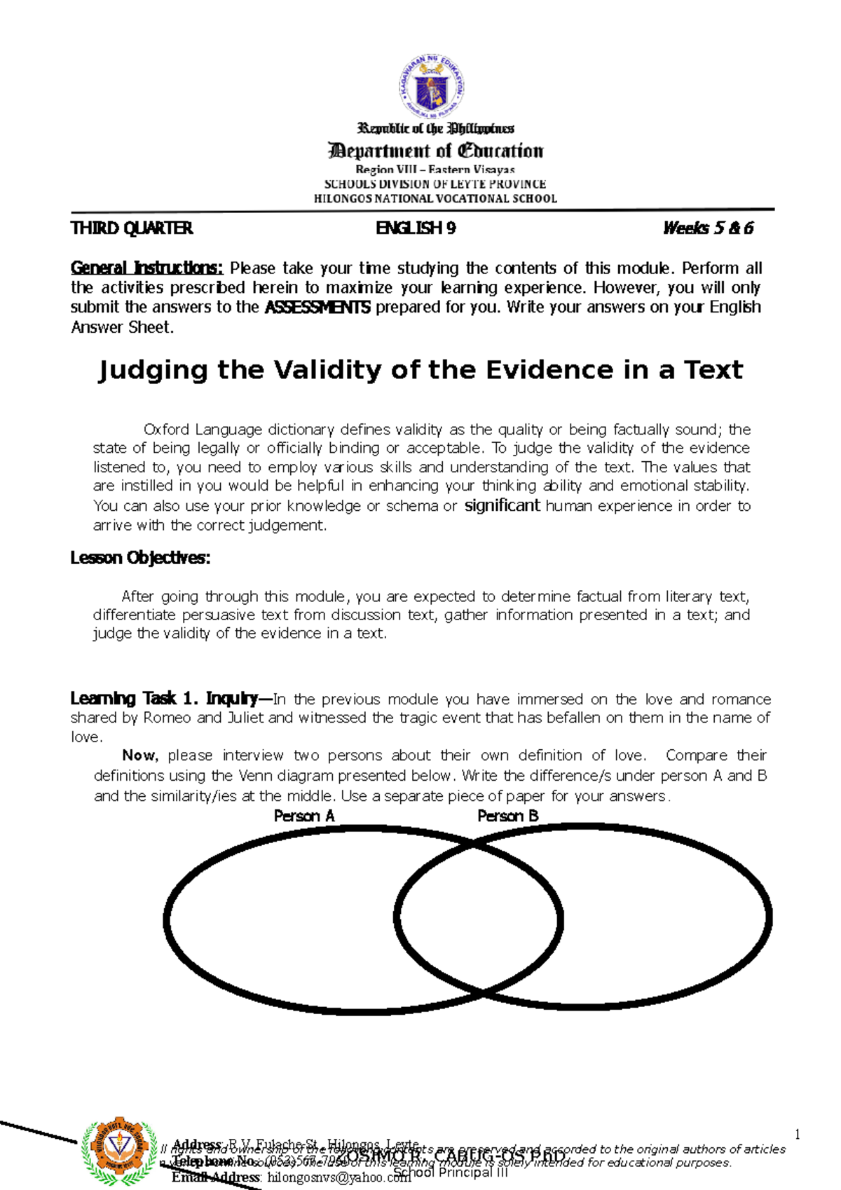 Grade-9 English-Q3-Ws-5-6 new - THIRD QUARTER ENGLISH 9 Weeks 5 & 6 ...