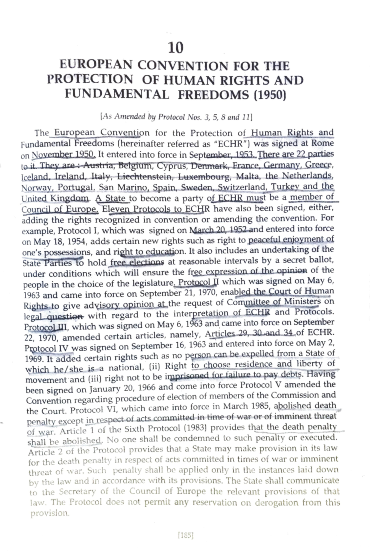 ECHR Human Rights Examination Notes: Key Articles & Protocols - Studocu