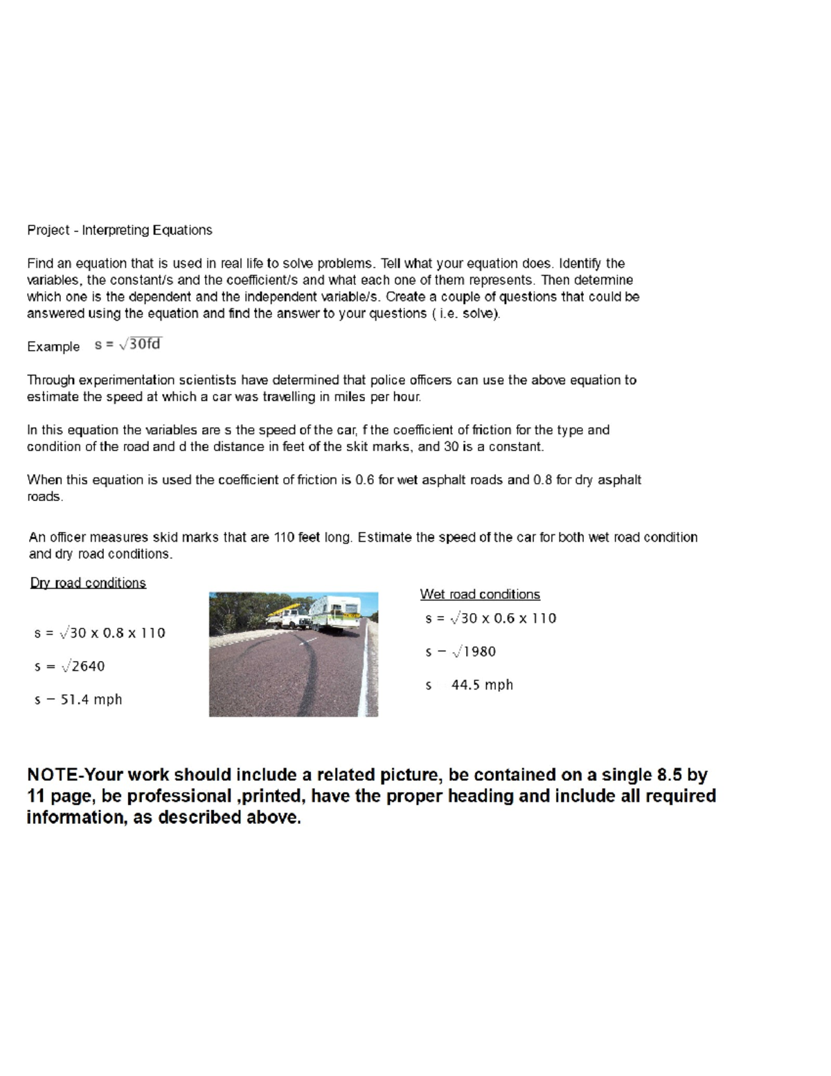 2024-2025 Project: Real-Life Applications of Equations in Problem ...