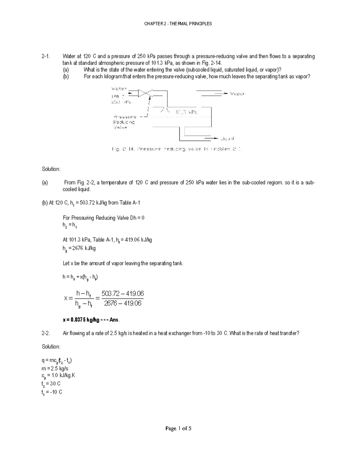 CHAPTER 2 THERMAL PRINCIPLES: Fluid Dynamics and Heat Transfer Analysis - Studocu